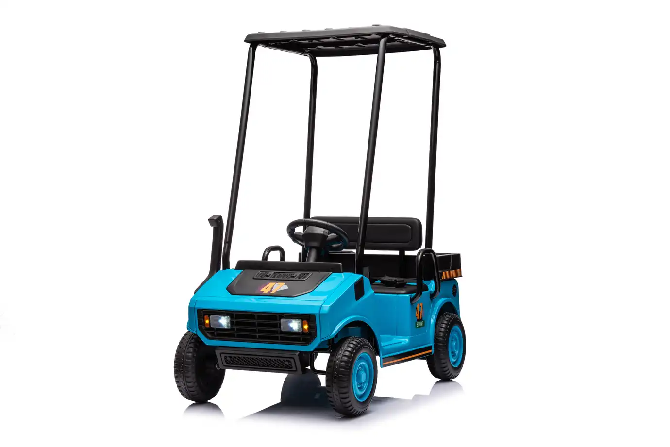 24 V Single Seat Kids Toy Golf Cart With Canopy Roof